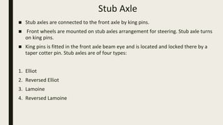 Front axle and steering system | PPT