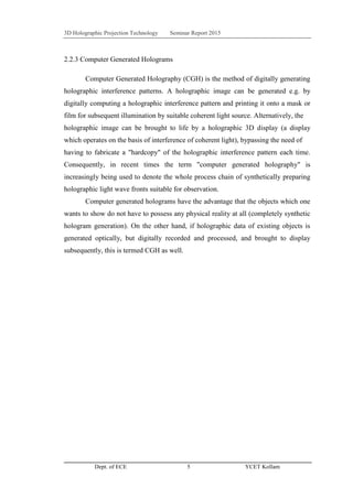 3D Holographic Projection Technology | PDF