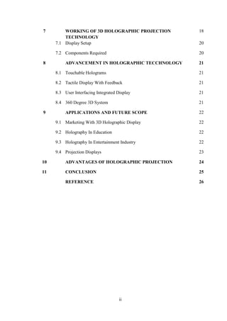 3D Holographic Projection Technology | PDF