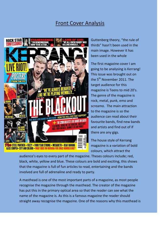 Front Cover Analysis | PDF