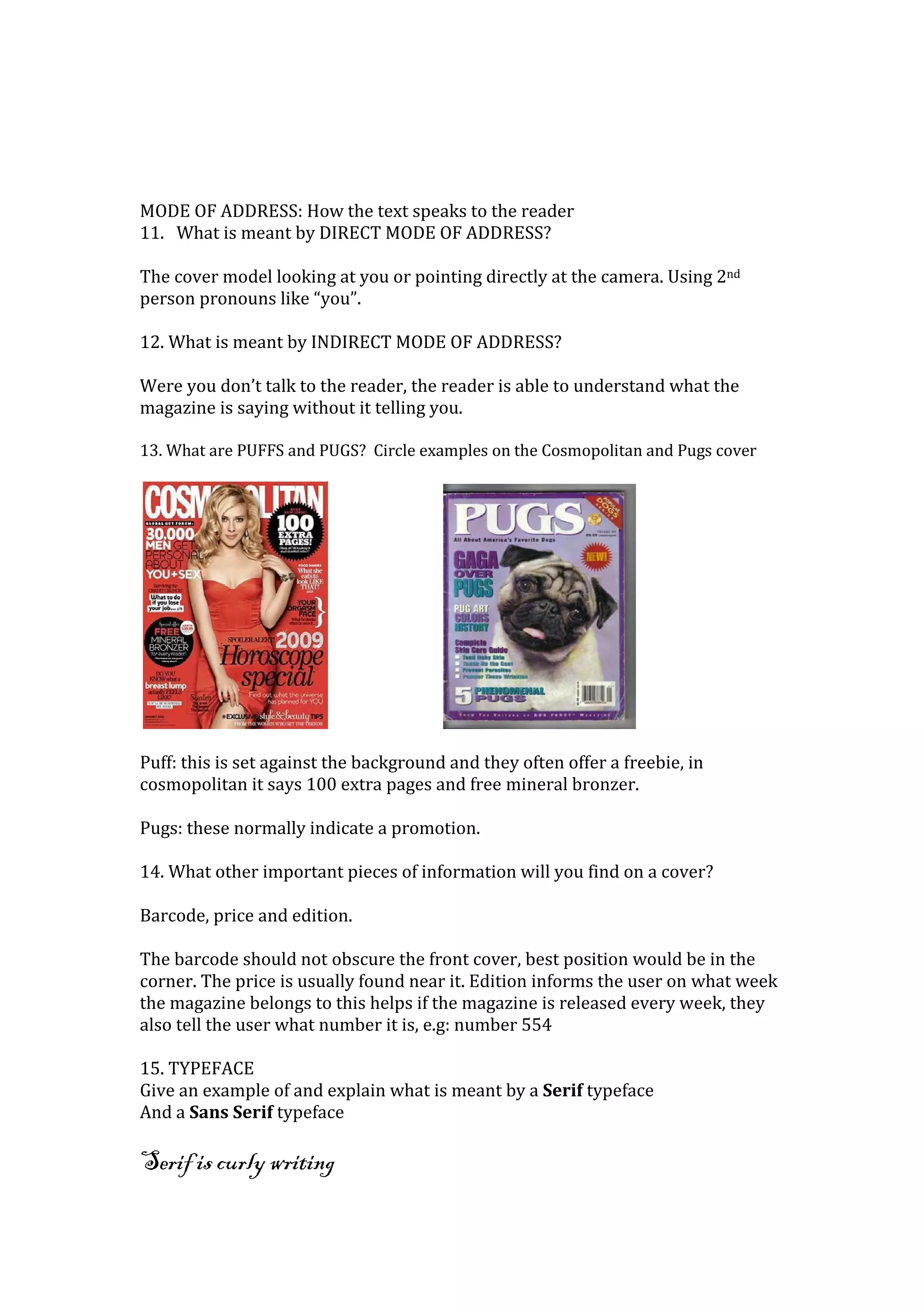 Front cover analysis | PDF