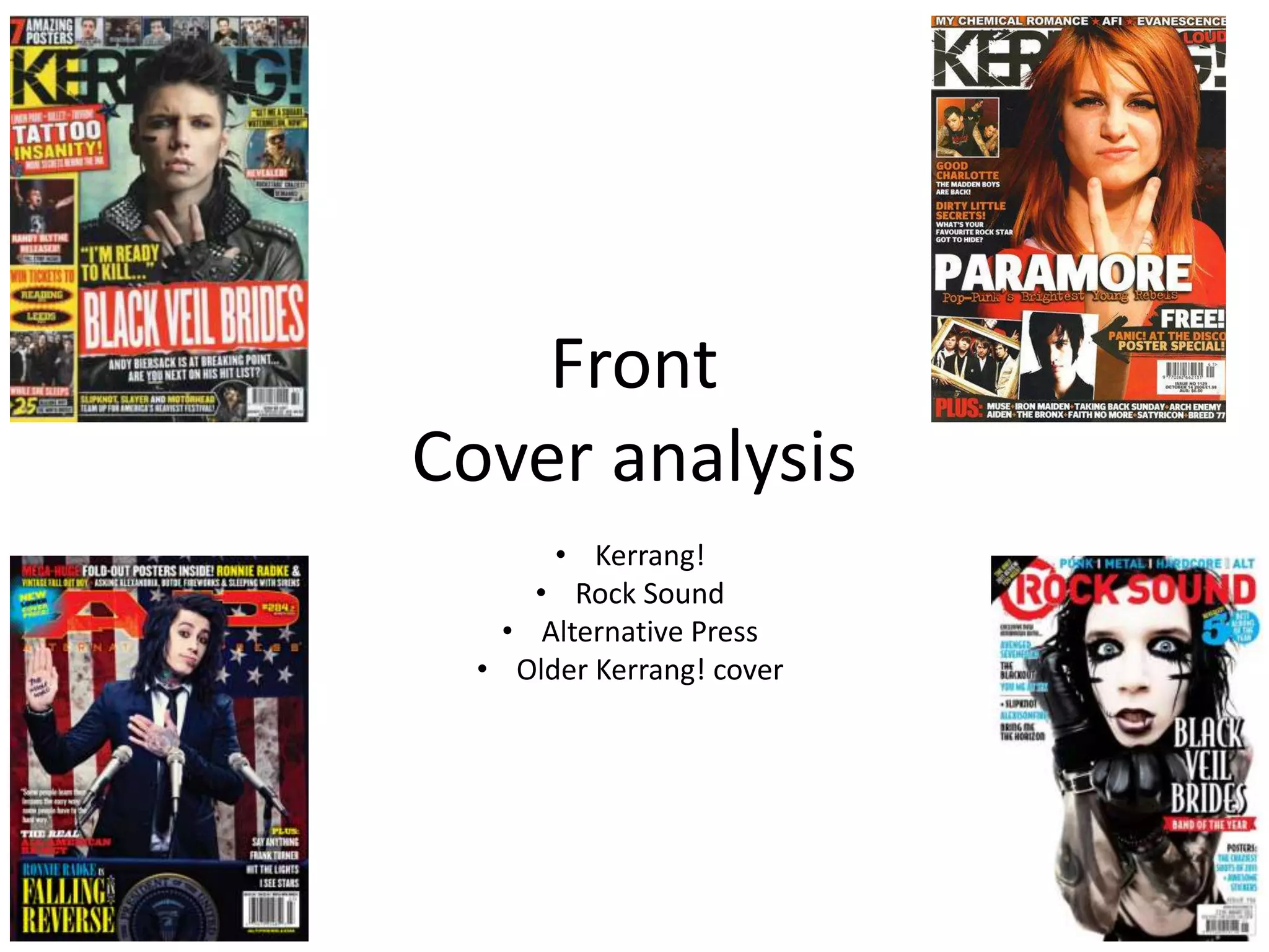 Front cover analysis | PPTX