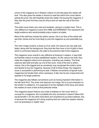 Front cover analysis | PDF