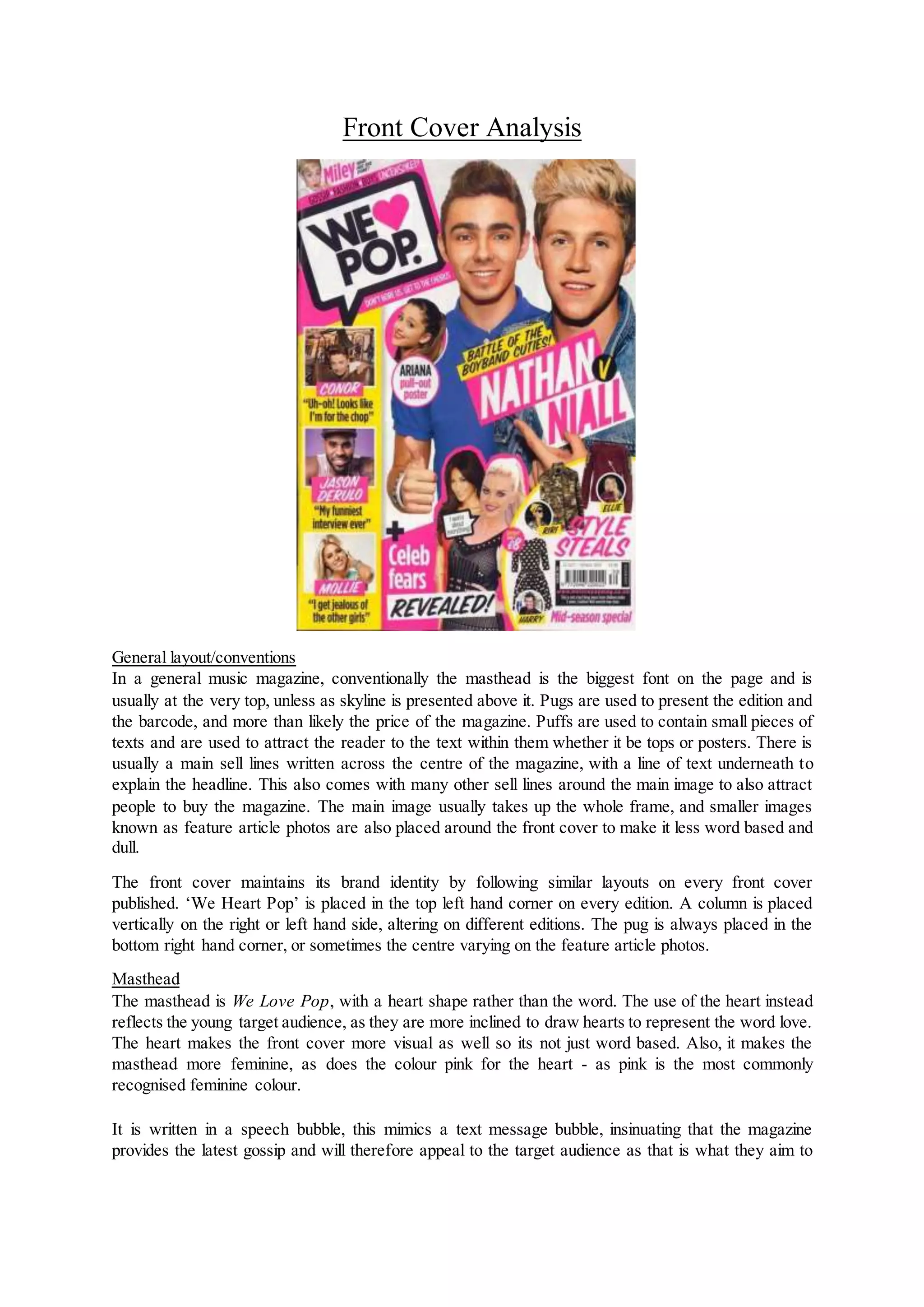 Front Cover Analysis | PDF