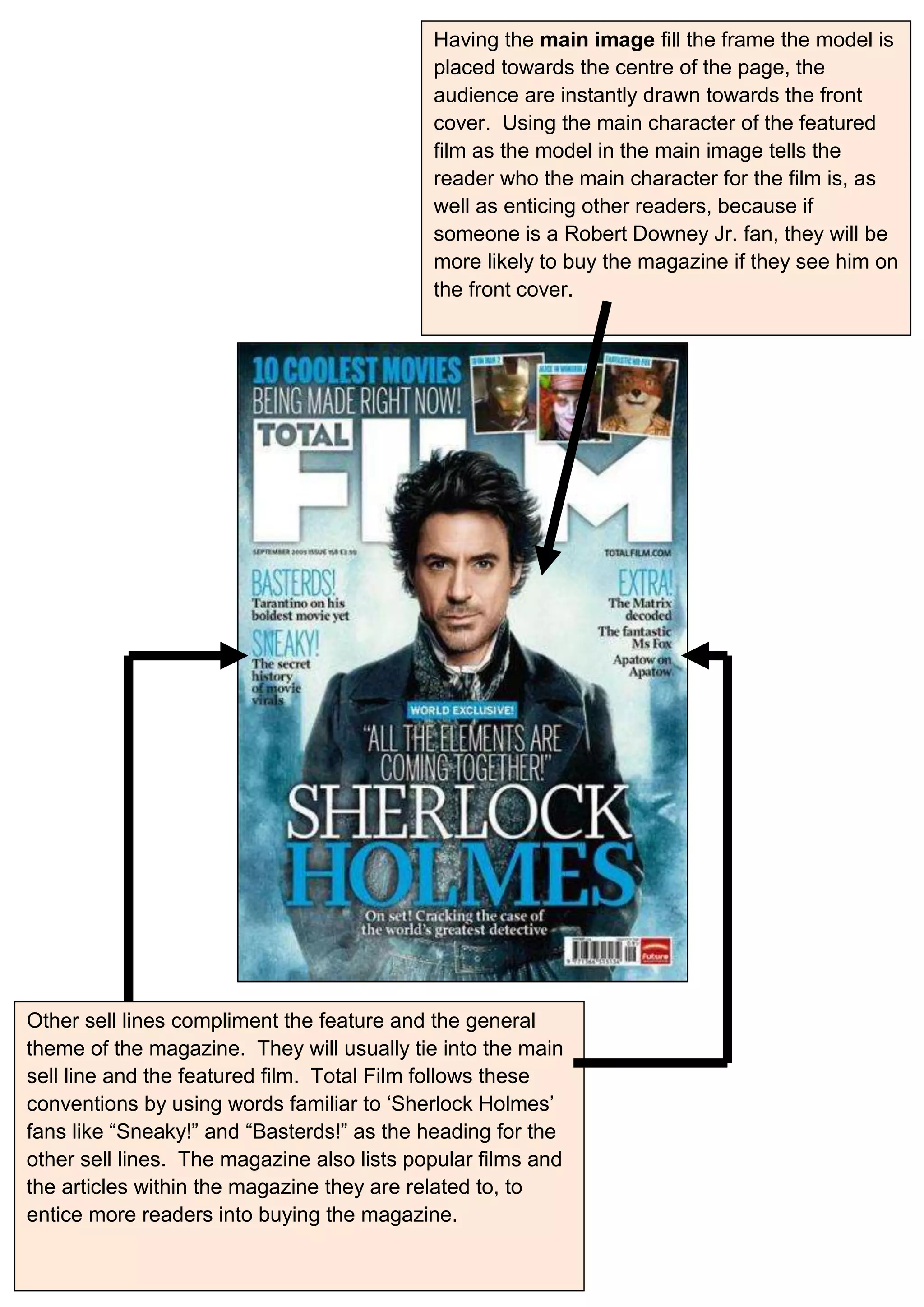Front cover analysis - Empire and Total Film magazine | DOCX