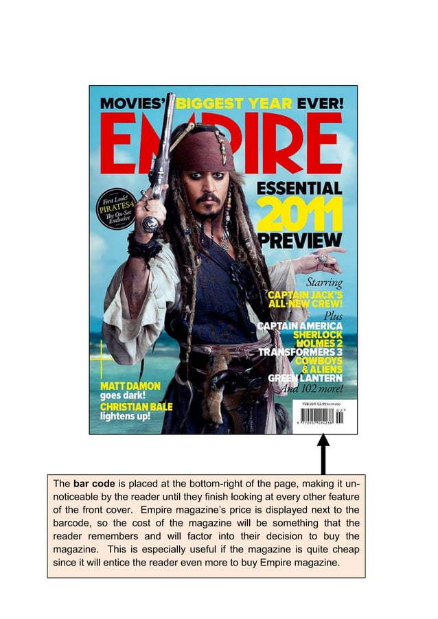Front cover analysis - Empire and Total Film magazine | DOCX