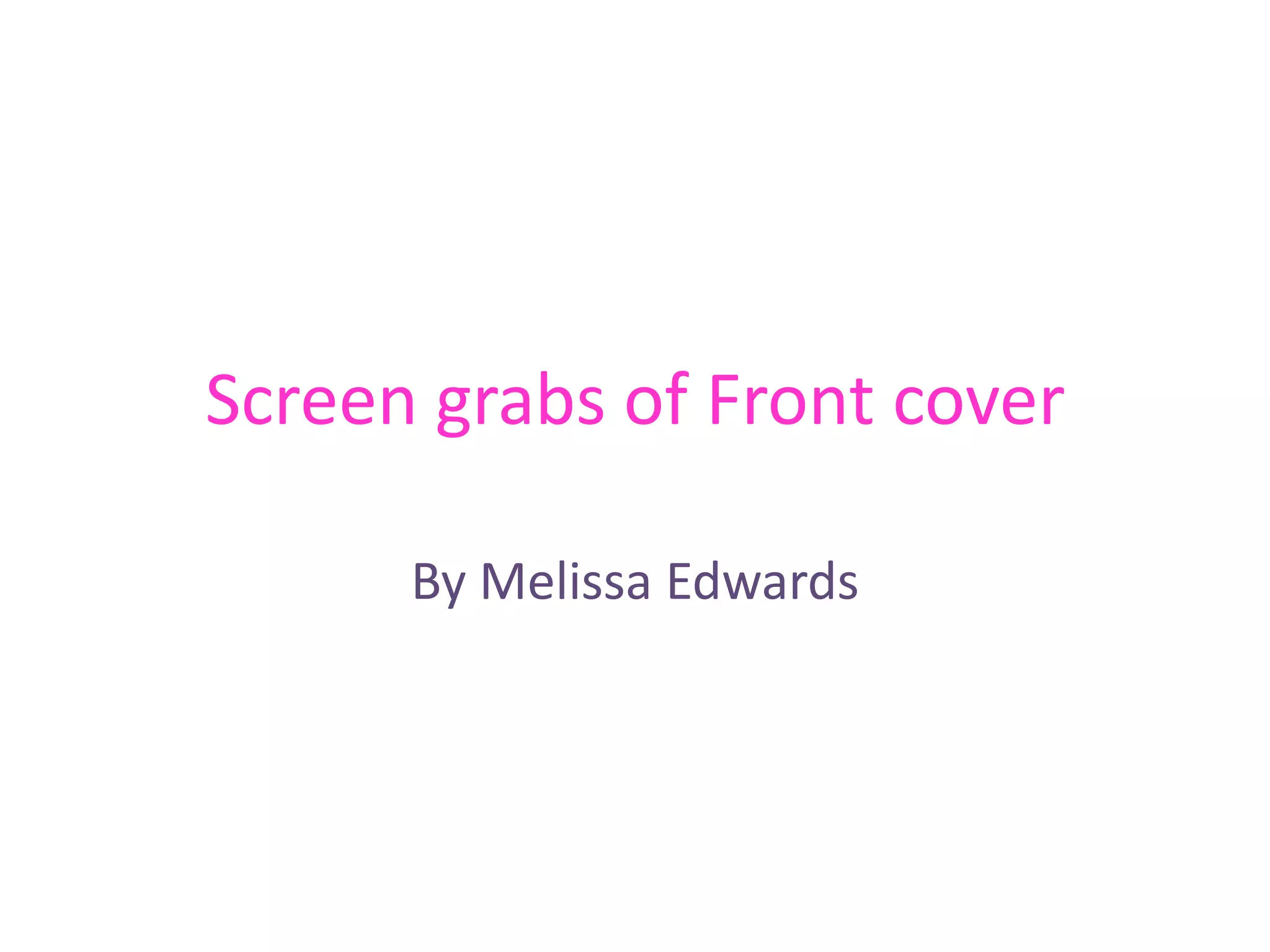 Front cover and contents page! | PPTX | Technology & Computing