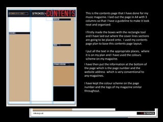 Front cover, DPS and contents page annotations | PPTX