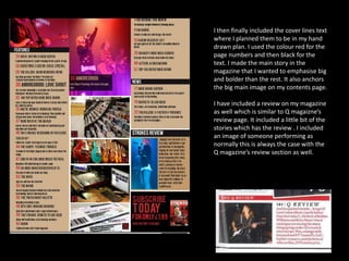 Front cover, DPS and contents page annotations | PPTX