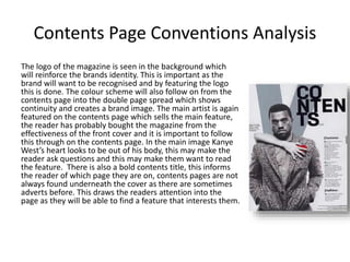 Music Magazine Conventions and Analysis | PPTX