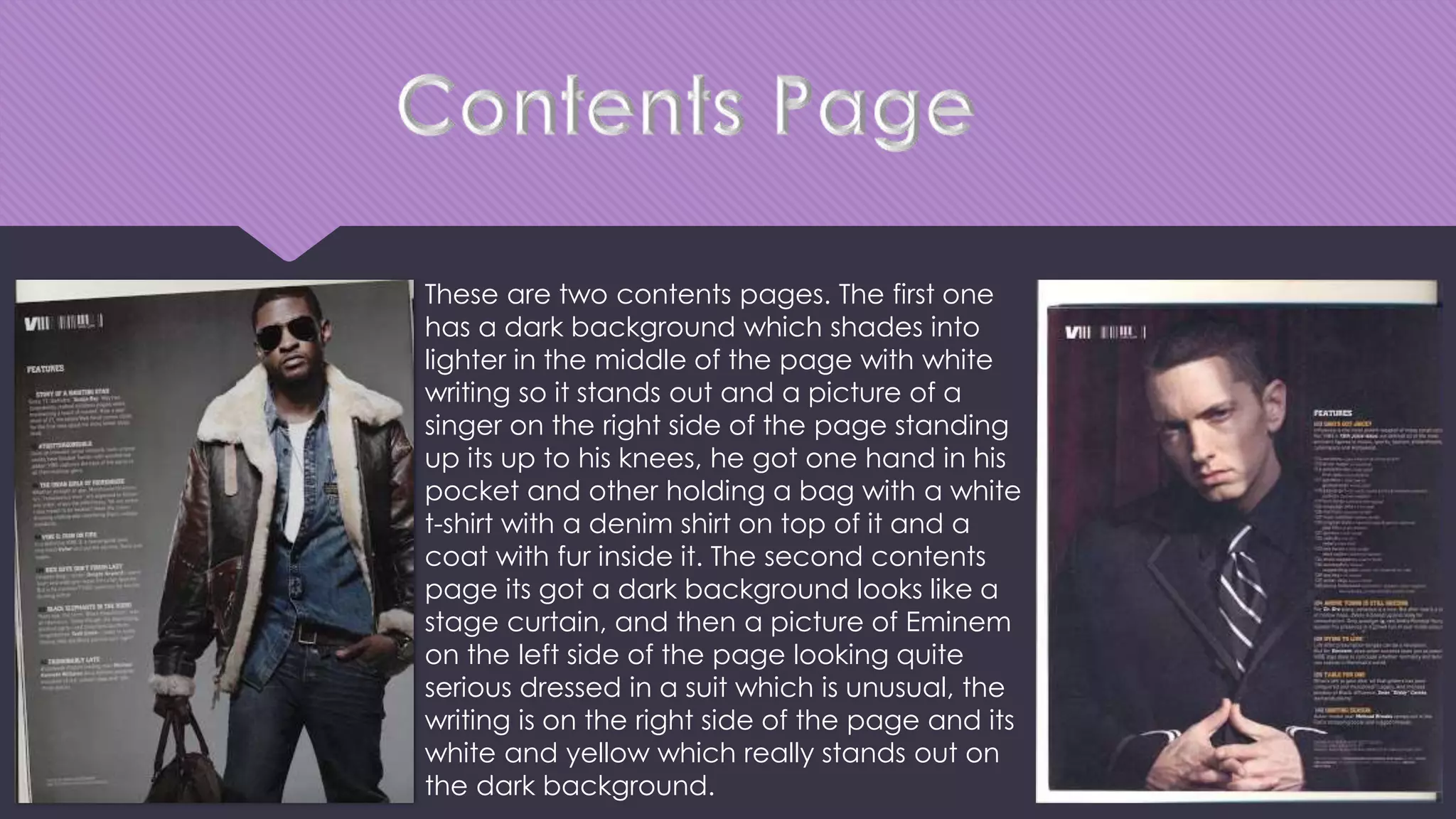 R&B Magazine Front Cover Page, Contents Page, Double Page Spread | PPTX