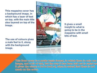 Front cover & contents page research | PPTX