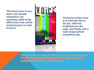 Front cover & contents page research | PPTX