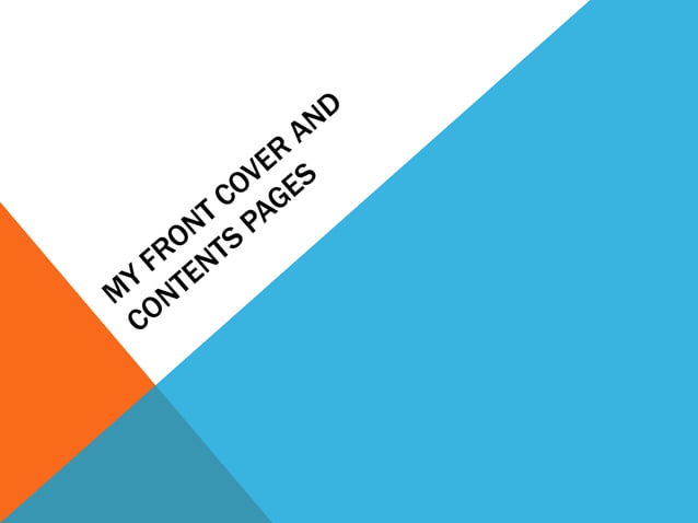 Front cover & contents page research | PPTX