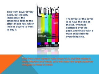 Front cover & contents page research | PPTX