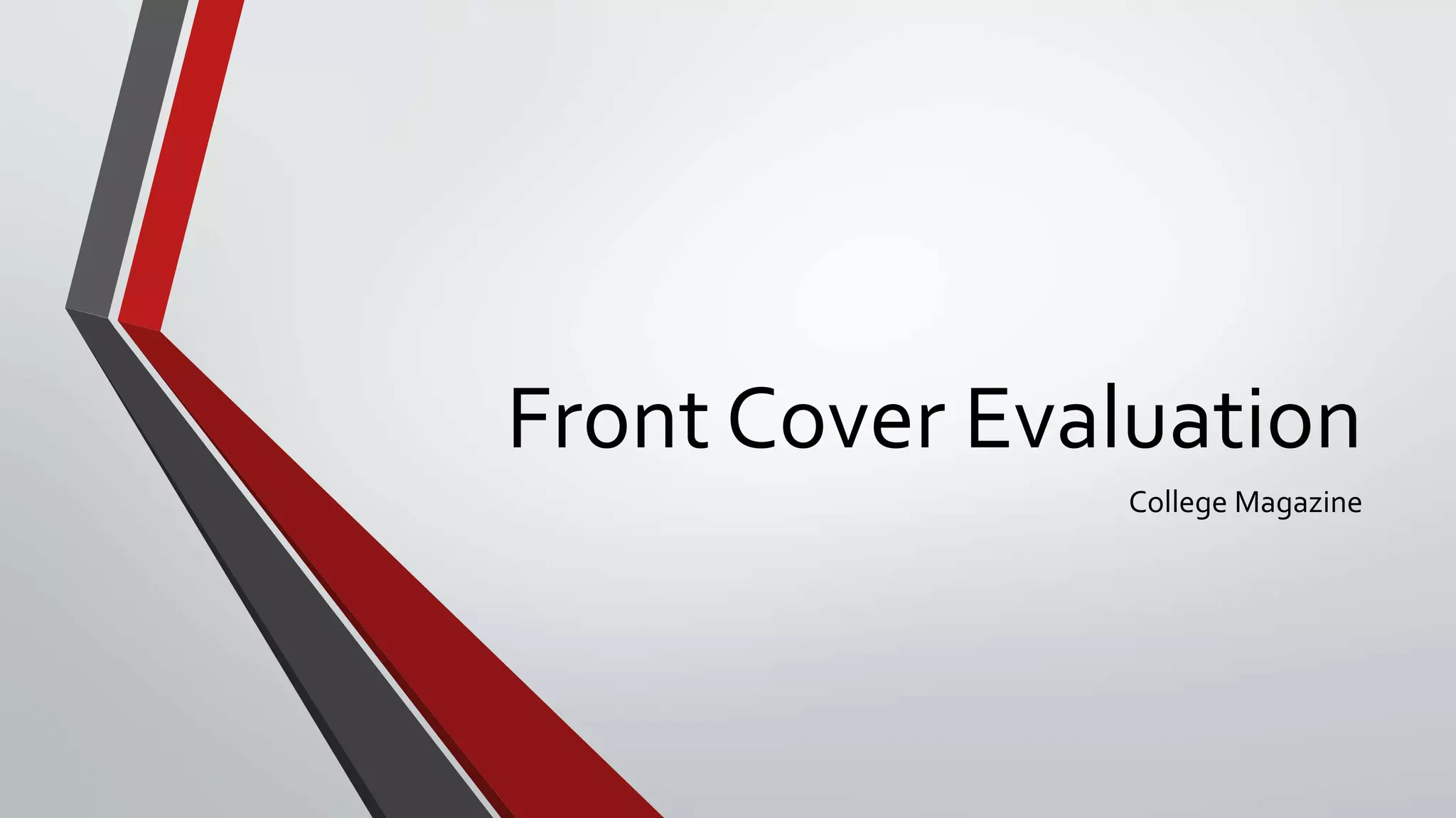 Front cover evaluation | PPTX