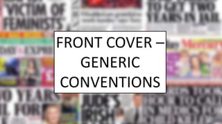 Front Cover – Generic Conventions | PPT