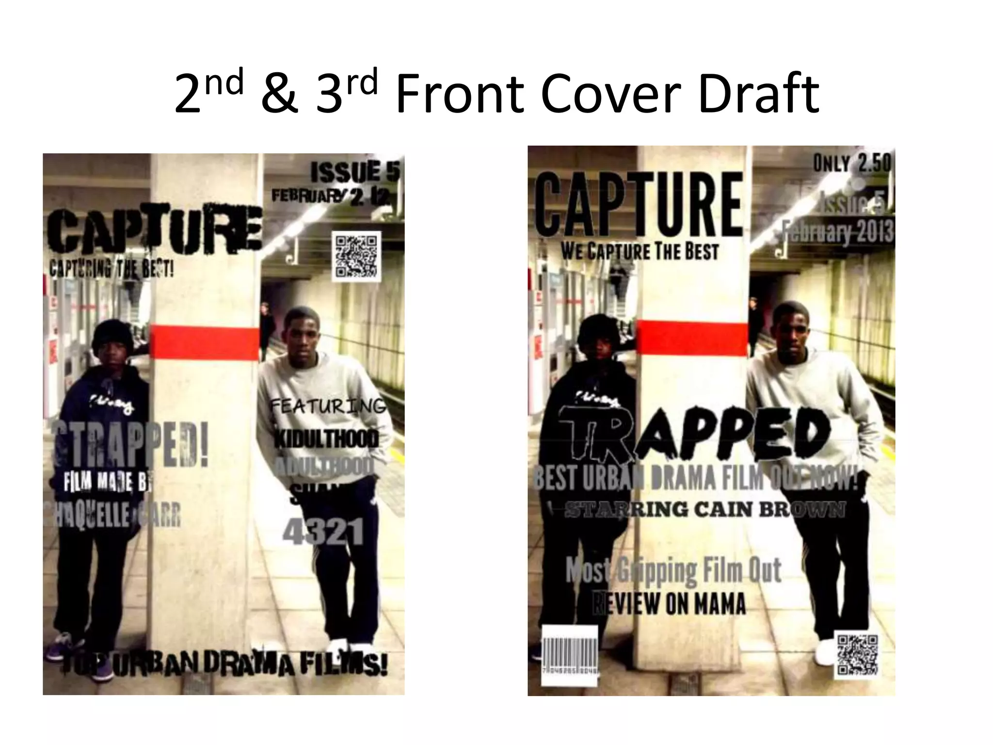 Front cover & magazine drafts ppt | PPTX