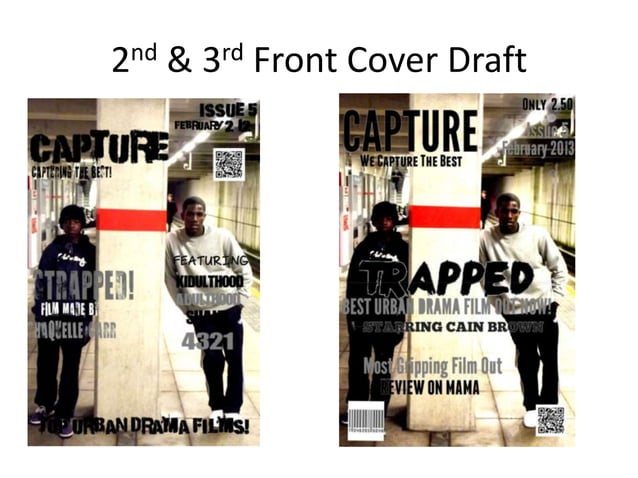 Front cover & magazine drafts ppt | PPTX