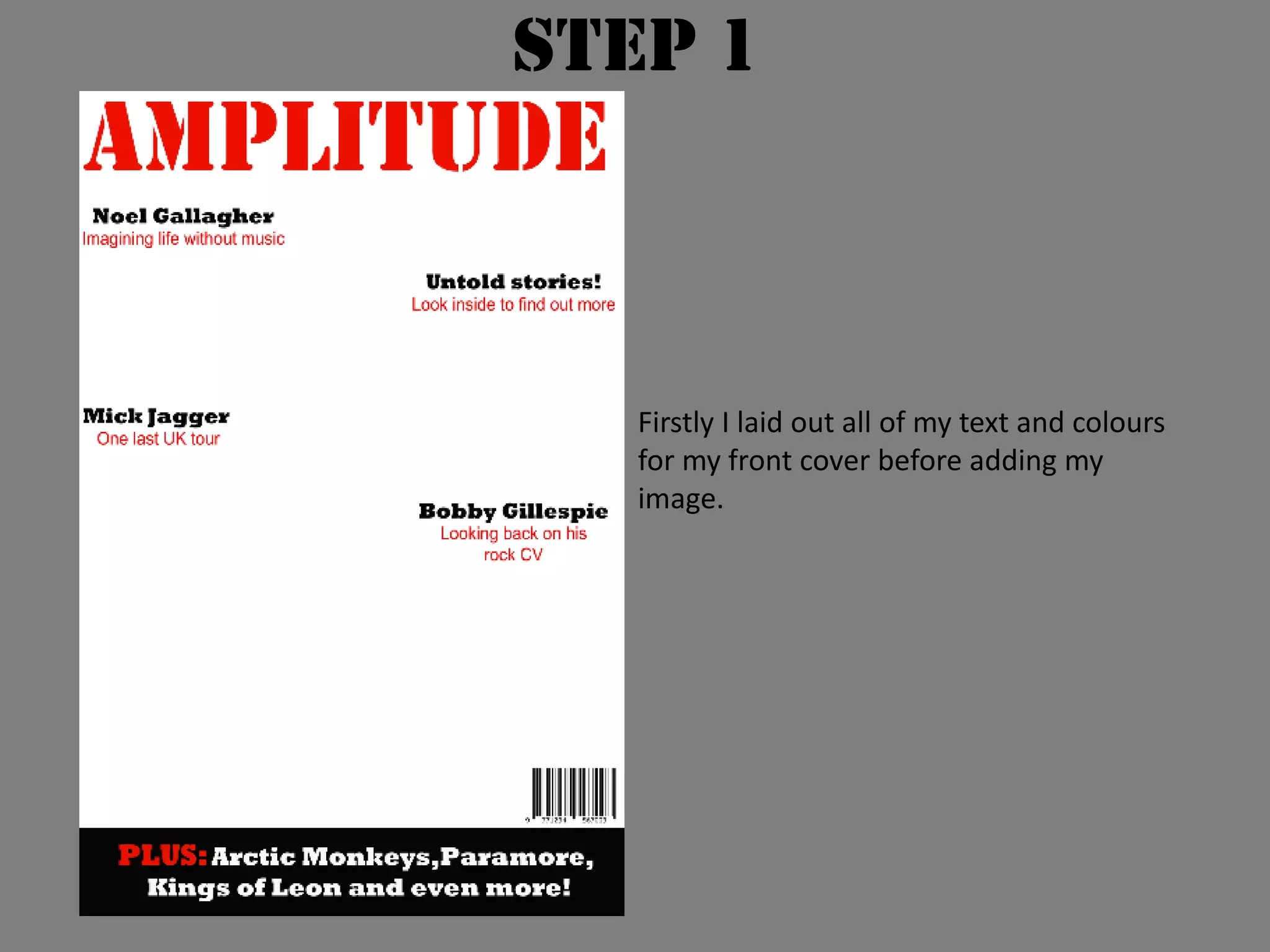 Front cover, contents and double page spread process | PPT