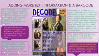 Front cover stages of production & audience feedback | PPT