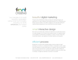 Front Creative Fact Sheet | PDF