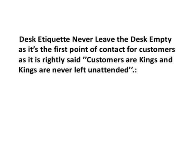 Front desk etiquettes | PPTX