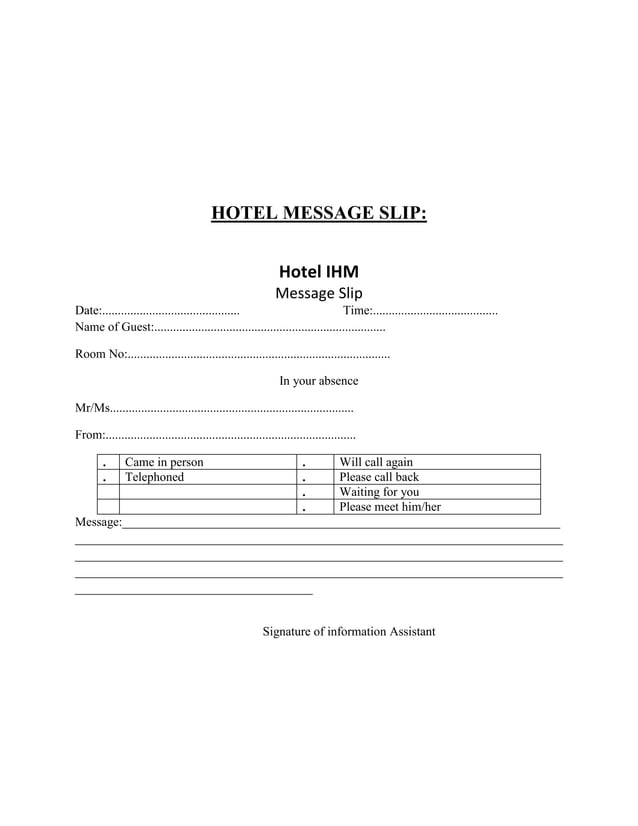 Hotel Front Desk Paper Forms & Formats.pdf