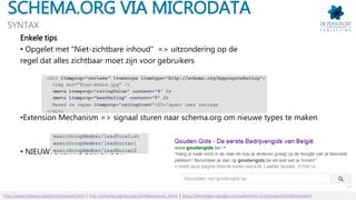 Intro schema.org / microdata voor frontend developers | PPTX