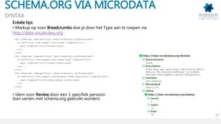 Intro schema.org / microdata voor frontend developers | PPTX