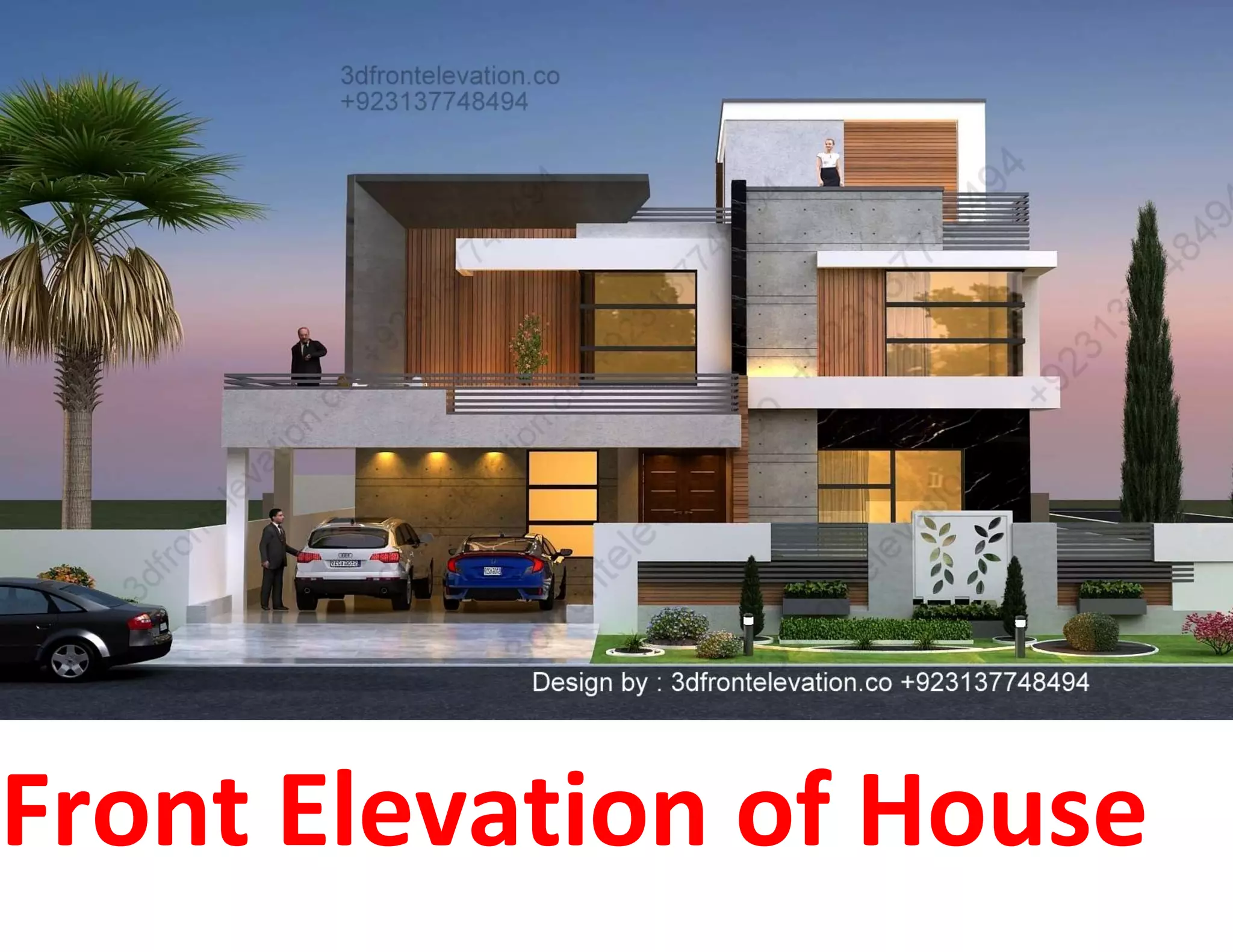 front elevation of house - House Design Exterior - Front side house.pdf