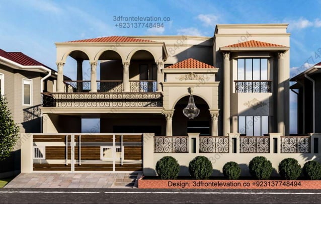 front elevation of house - House Design Exterior - Front side house.pdf