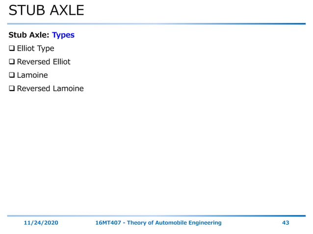 Front & elliot axle | PPTX