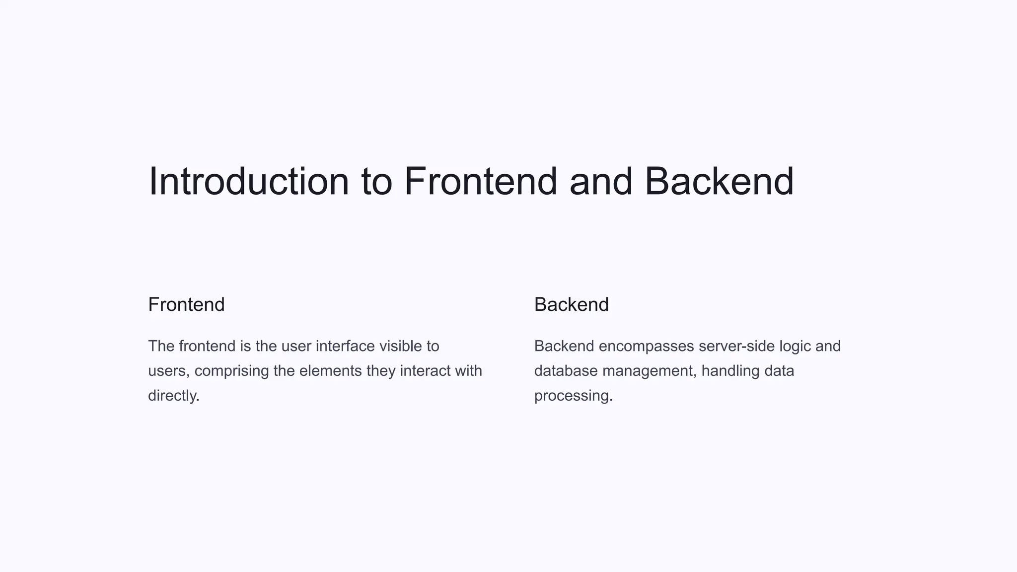 Frontend-and-Backend-in-App-Development.pptx | Web Development | Internet