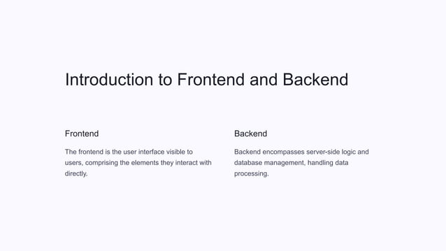 Frontend-and-Backend-in-App-Development.pptx | Web Development | Internet