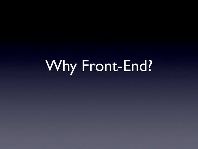 Front End Performance Tip Ppt
