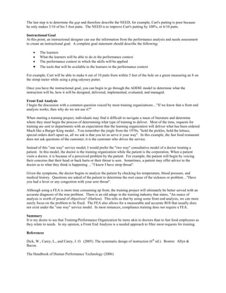 Front End Analysis | PDF