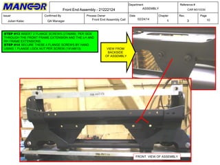 Front end assembly procedure volvo trucks | PPTX