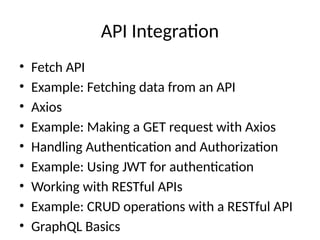 frontend developer interview course with example | PPT