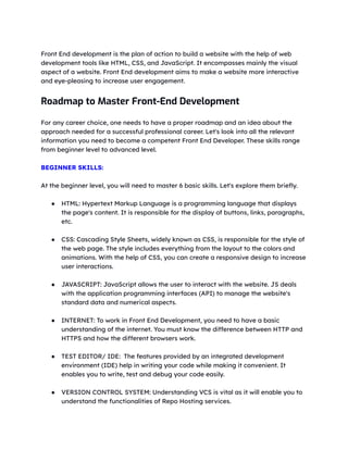 How to Become a Front-End Developer? Step-by-Step Guide by Careervira | PDF