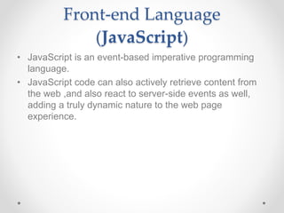 Front end development session1 | PPT