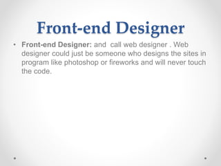 Front end development session1 | PPT