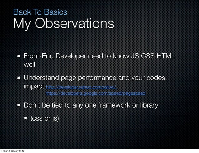 Passing a Front end Developer interview | PPT