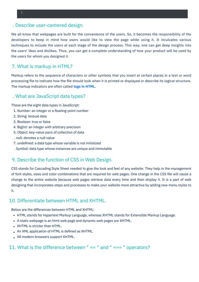 Frontend Interview Questions PDF By ScholarHat | PDF | Web Design and HTML | Internet