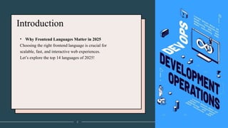 14 Best Frontend Languages for Modern Web Development in 2025 | PPTX