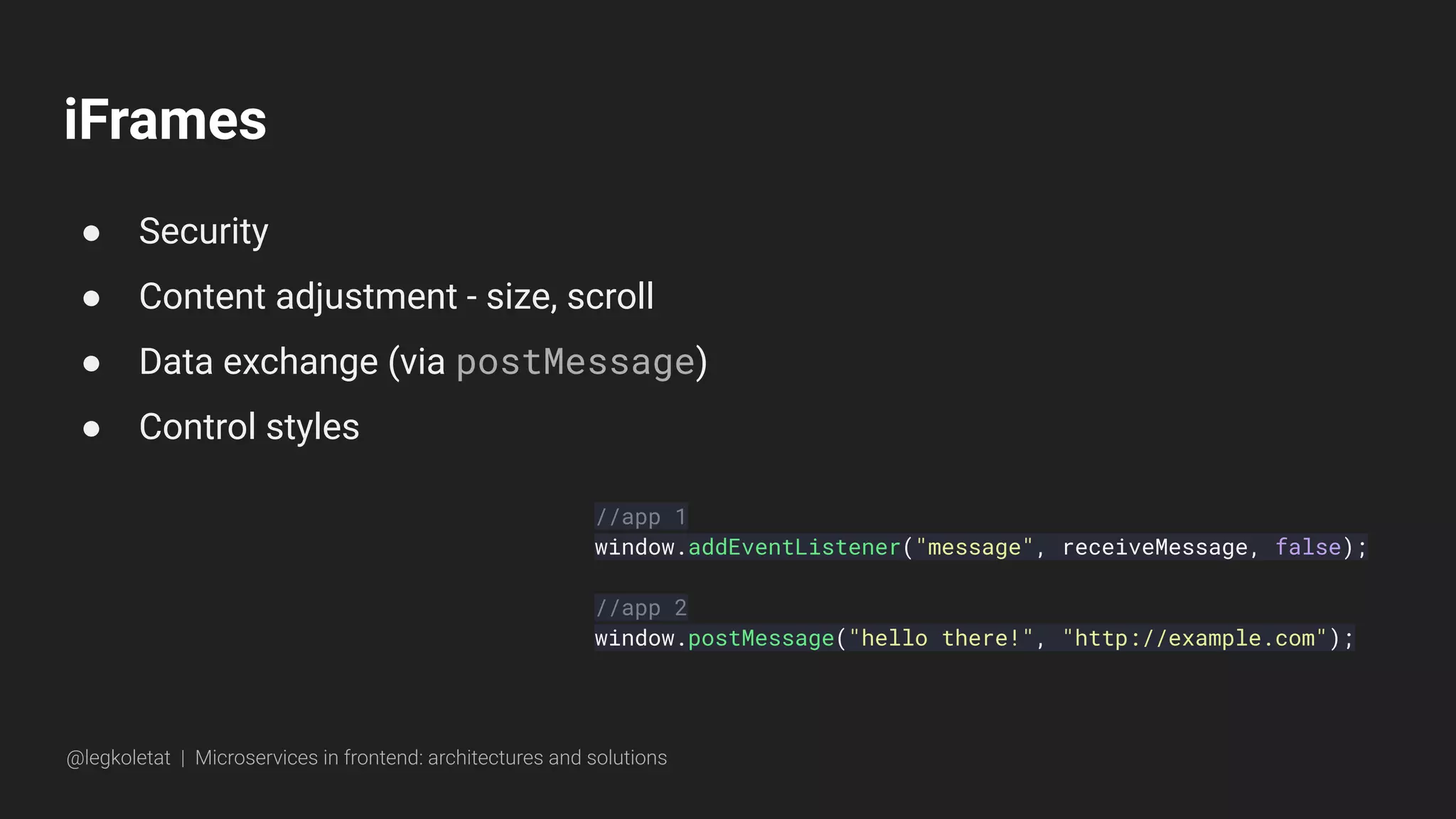 Front End Microservices Architectures And Solution Ppt