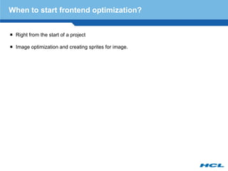 Front end optimization | PPTX