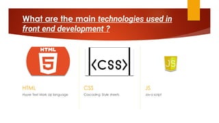 front end presentation ppt for front end development with sample ...