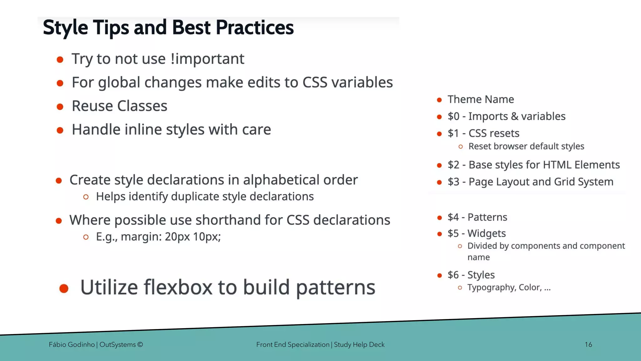 OutSystems Front End Specialization - Study Help Deck | PDF