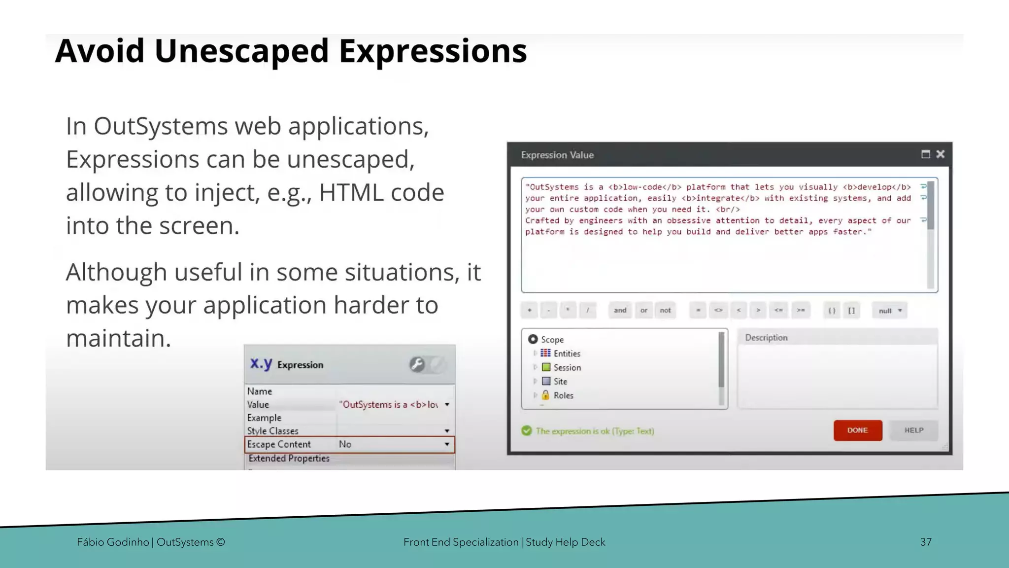 OutSystems Front End Specialization - Study Help Deck | PDF